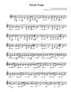 Torah Trope Music Notation | Temple Israel of Natick